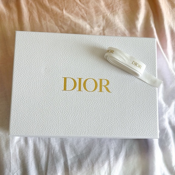 Dior | Other | Dior White Box With Gold Logo And Ribbon | Poshmark